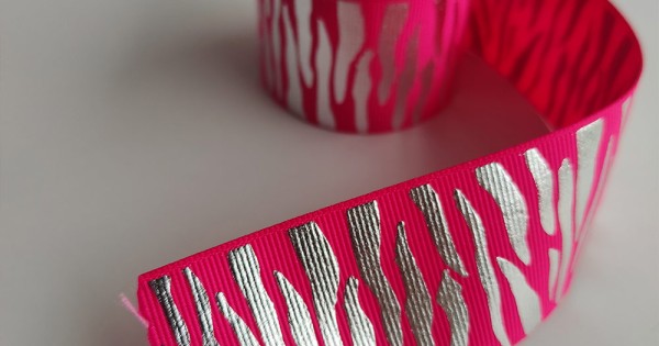 Cinta Gros Foil Animal Print Triple A - YAMA Por Metro (38mm) - Cebra ...