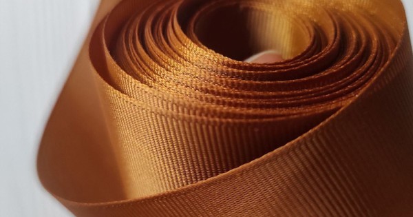 Cinta Gros Unicolor (10mm) - Rollo 5 metros - Dorado Oscuro